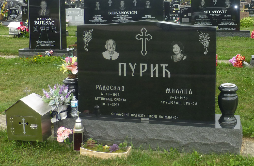 Black granite monument with etchings and botonee cross – Krause ...