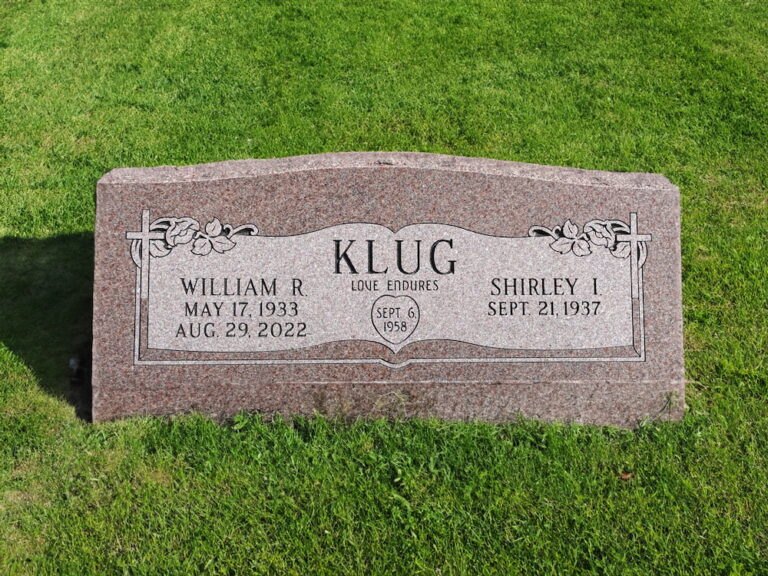 Companion slant marker with heart – Krause Monument Company | Viroqua, Richland Center ...